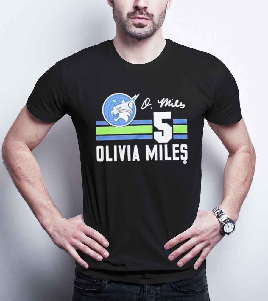 Minnesota Lynx Olivia Miles 5 WNBA Basketball Fan Gear T-Shirt