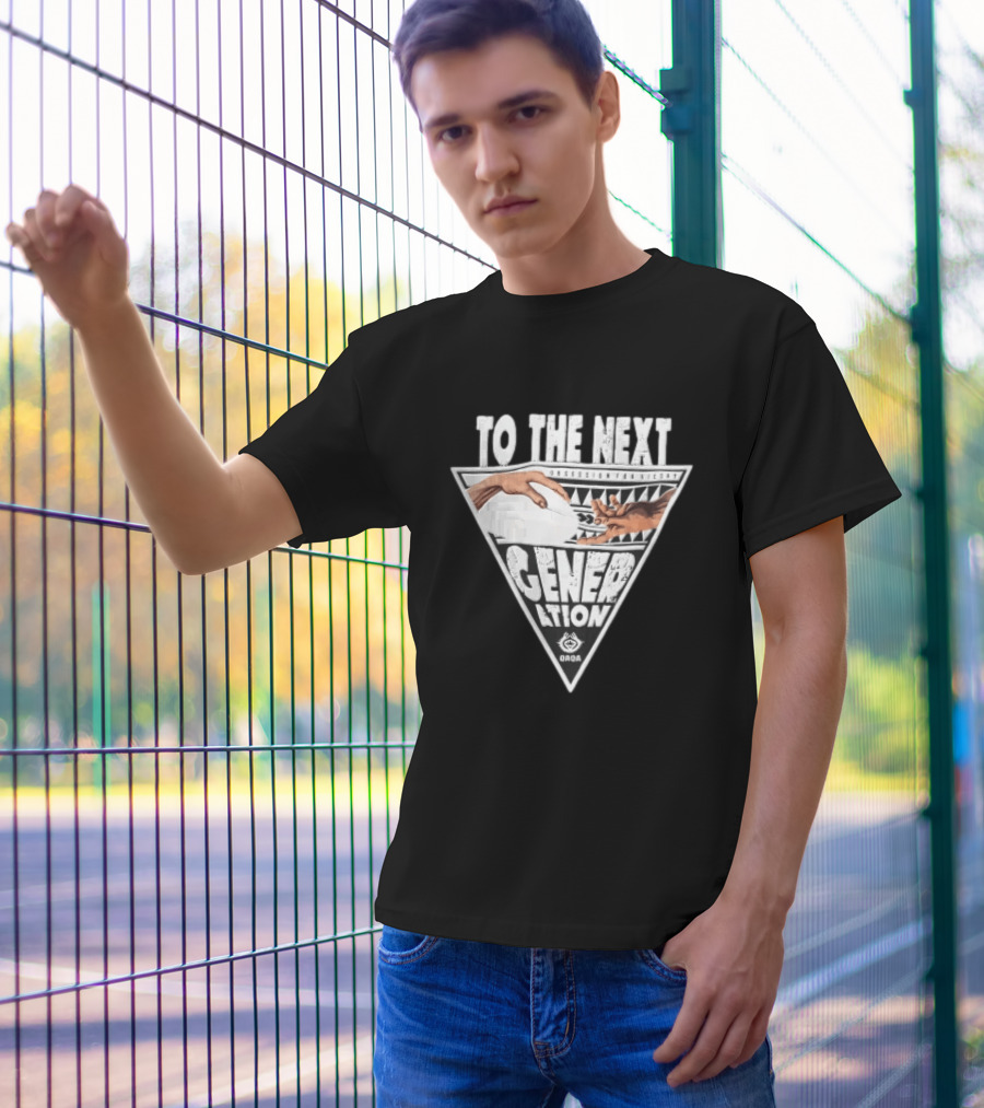 Qaqa To The Next Generation Passing Rugby Ball Inverted Triangle Distressed T-Shirt