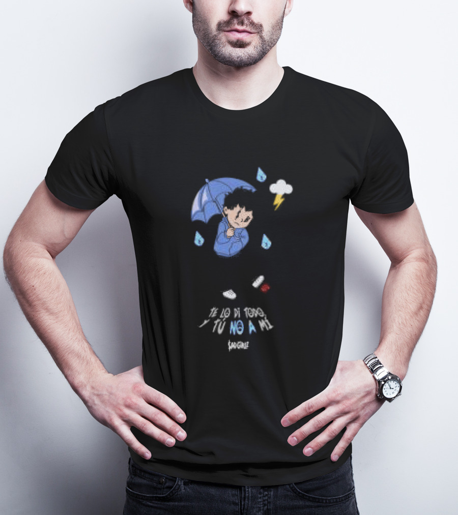 Sad Girlz Store Sadgirlz Give You Everything Blue Umbrella Raindrops T-Shirt