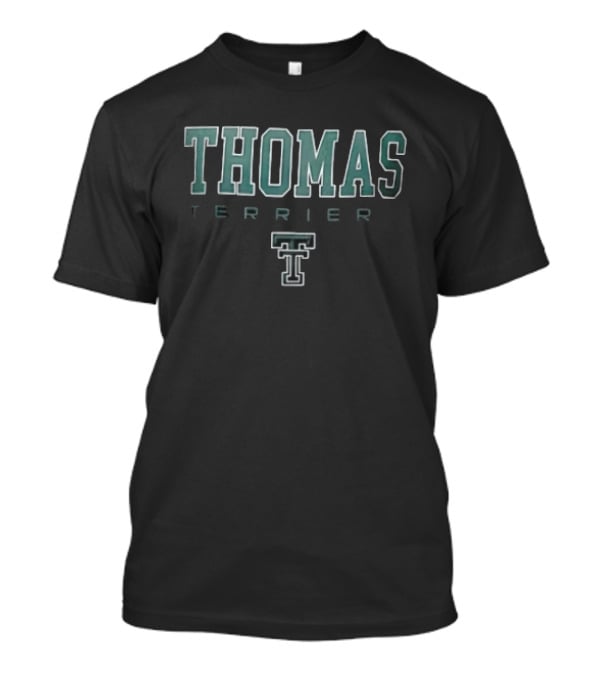 Thomas Terriers NCAA Varsity Block Lettering Stacked Double T T-Shirt