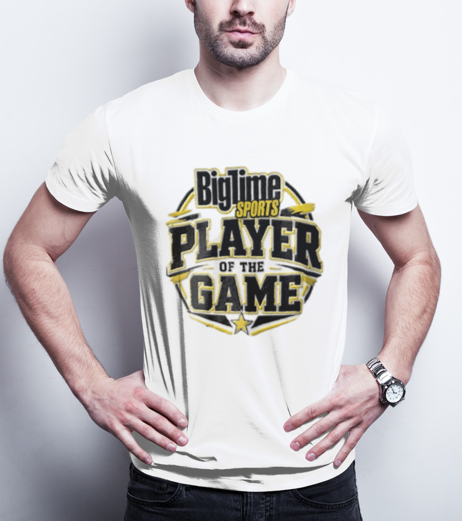 Bigtime Sports Player Of The Game Star Yellow Frame T-Shirt