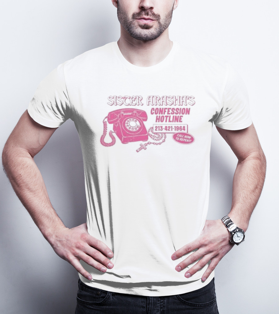 Sister Arasha Confession Hotline Fesspool Shop Pink Crop Tank T-Shirt