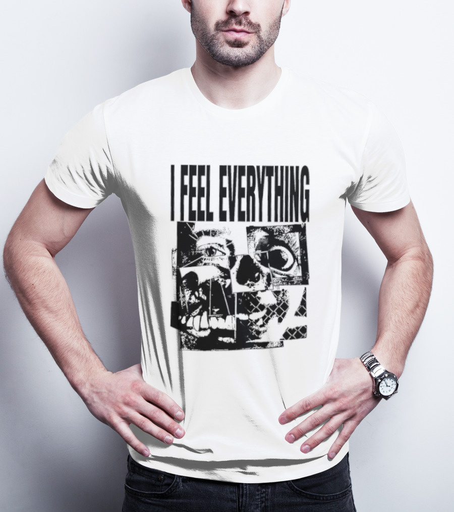 I Feel Everything Horror Skull Face T-Shirt