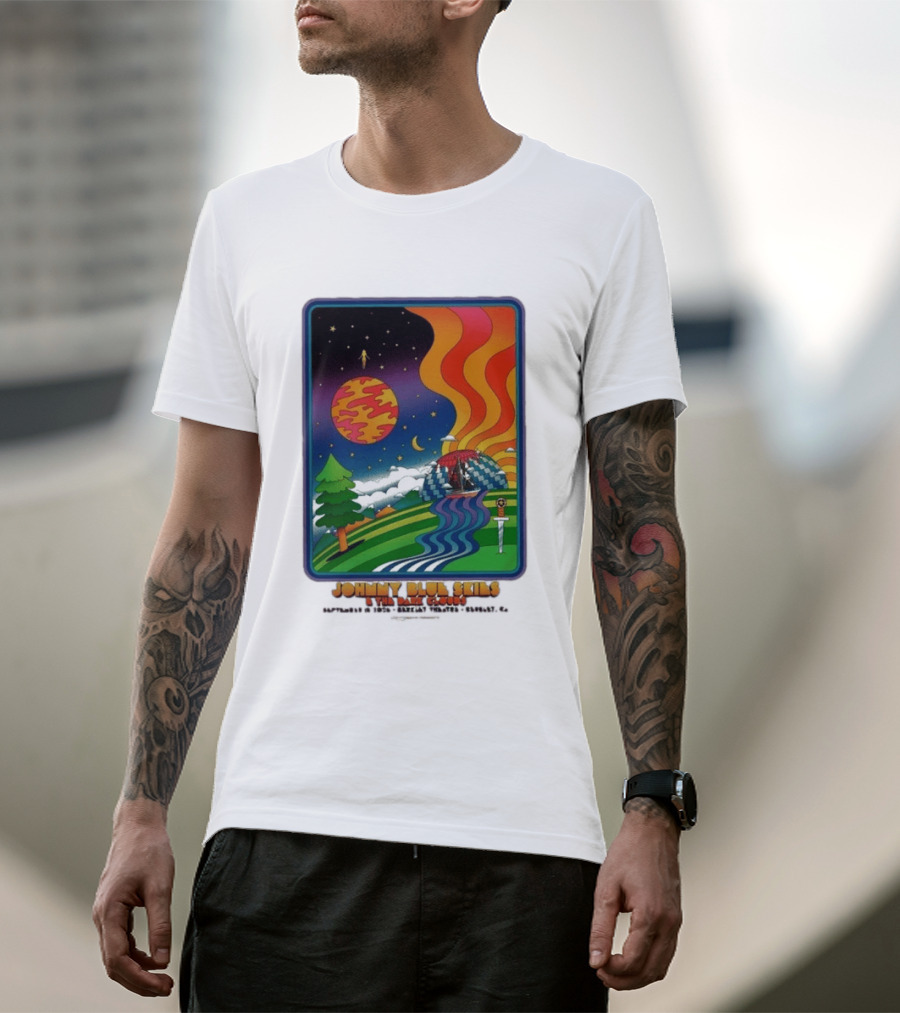 Johnny Blue Skies And The Dark Clouds Greek Theatre Berkeley CA September 15 2026 Event Psychedelic T-Shirt