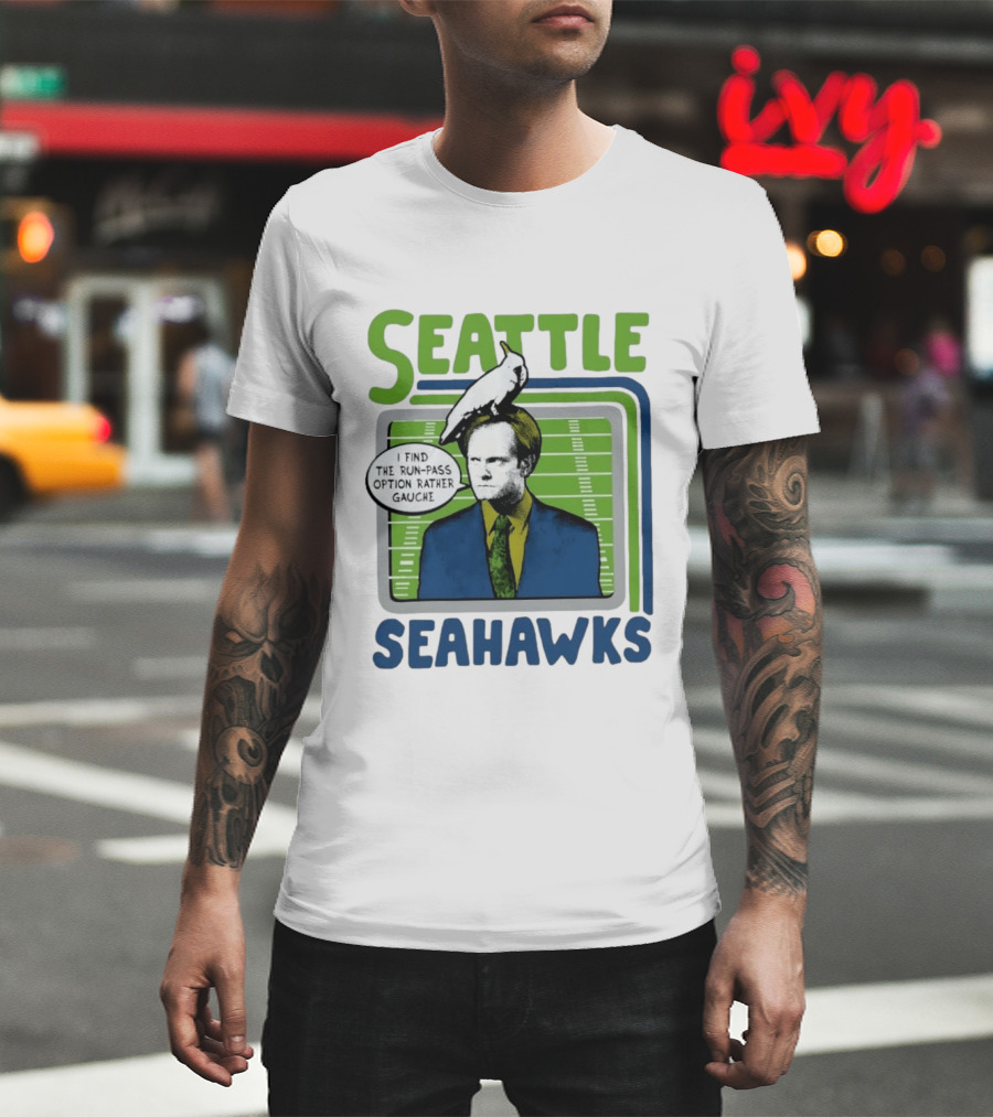 Kelsey Grammer Seahawks Run Pass Option Gauche T-Shirt