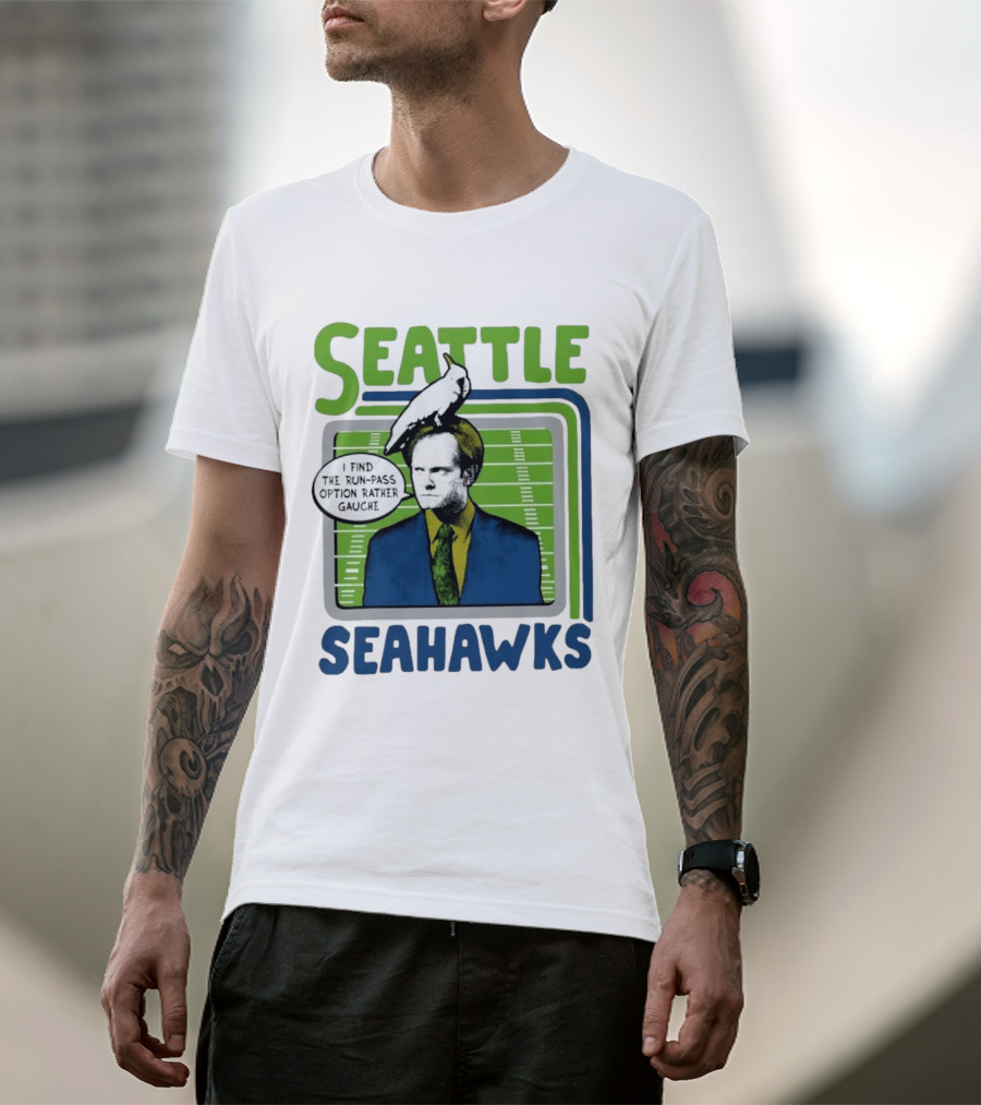 Kelsey Grammer Seahawks Run Pass Option Gauche T-Shirt