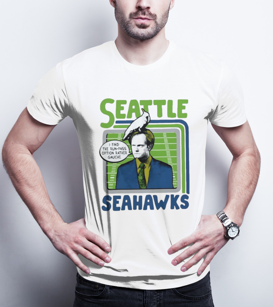 Kelsey Grammer Seahawks Run Pass Option Gauche T-Shirt