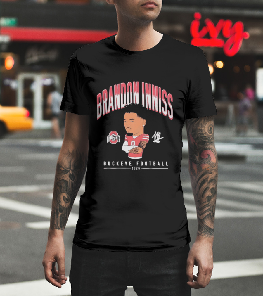 Ohio State Buckeyes Brandon Inniss 2026 Football Caricature T-Shirt