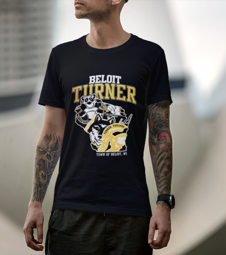 Beloit Turner Trojans Wisconsin Mascots Wolf Trojan Town Of Beloit WI T-Shirt