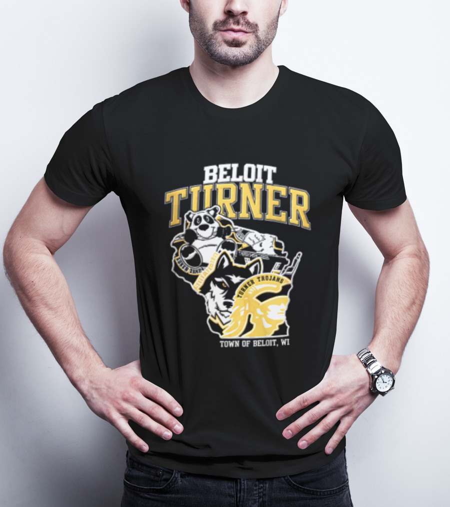 Beloit Turner Trojans Wisconsin Mascots Wolf Trojan Town Of Beloit WI T-Shirt