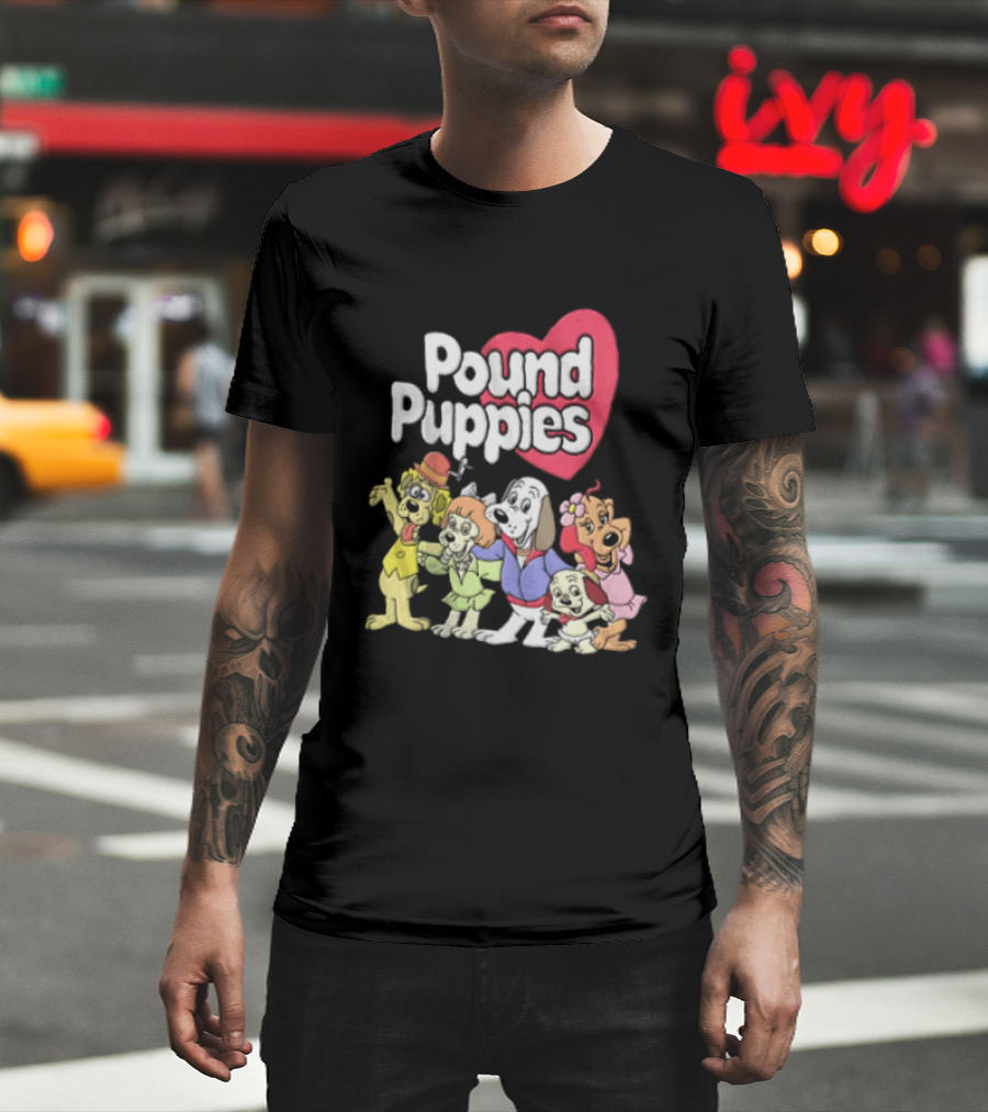 Pound Puppies Heartwarming Cartoon Characters T-Shirt