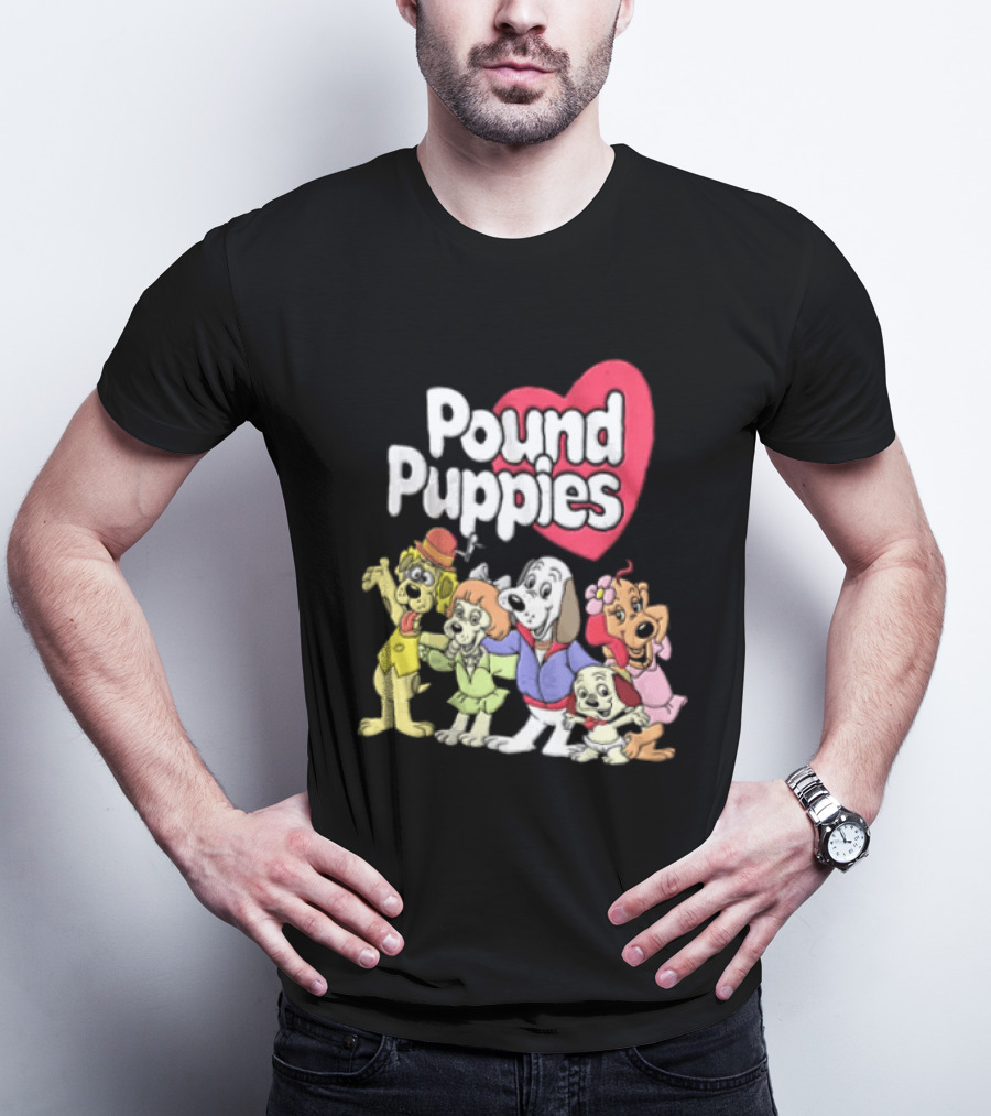 Pound Puppies Heartwarming Cartoon Characters T-Shirt
