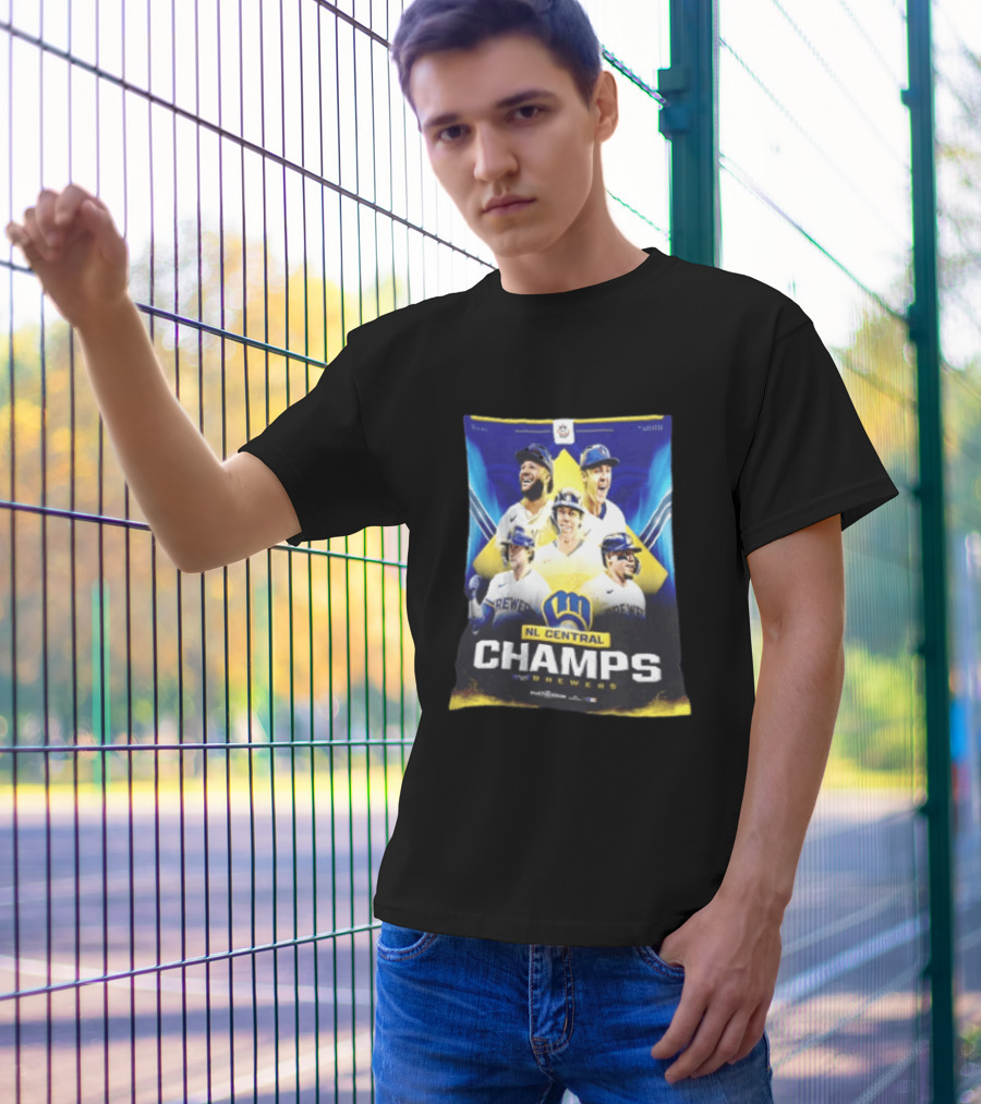 NL Central Champs Brewers Postseason Milwaukee Brewers Fan Gear 2026 T-Shirt