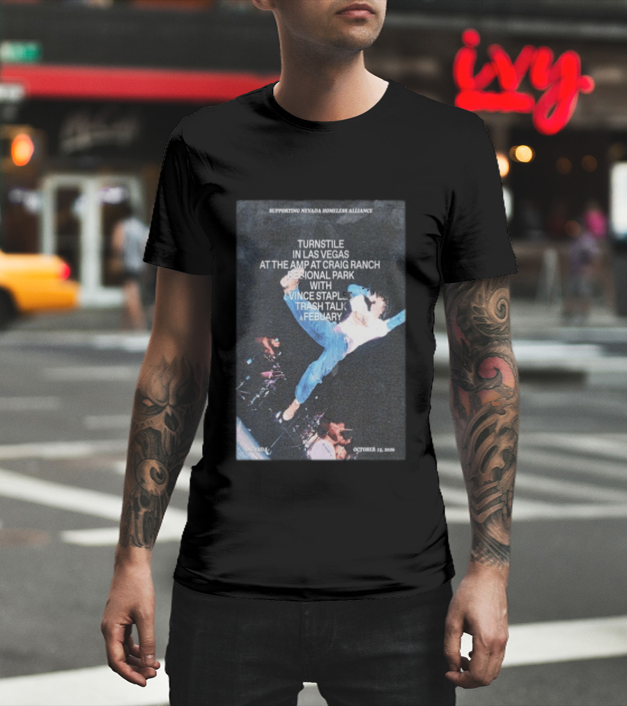 Turnstile Las Vegas October 15 2026 Craig Ranch Regional Park Vince Staples Trash Talk Febuary Concert Event T-Shirt
