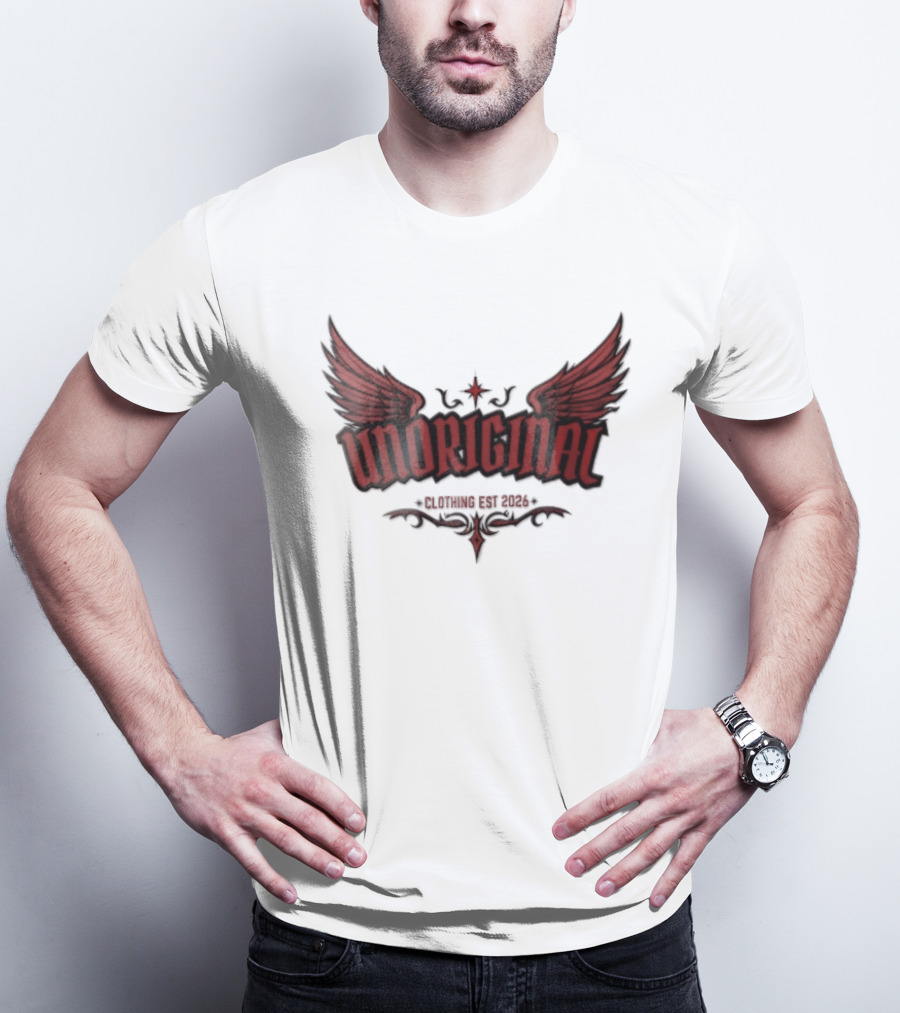 Unoriginal Clothing Est 2026 Red Wings Star Tribal Flourishes T-Shirt