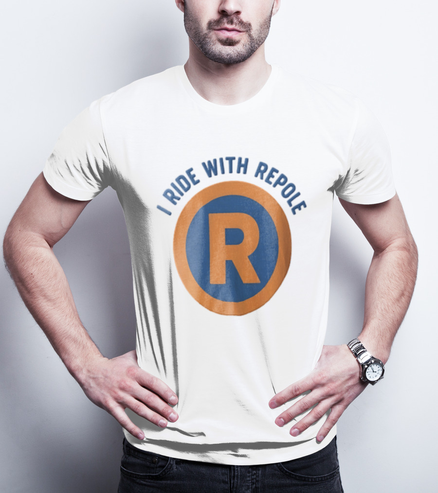 I Ride With Repole Blue Orange Ring R T-Shirt
