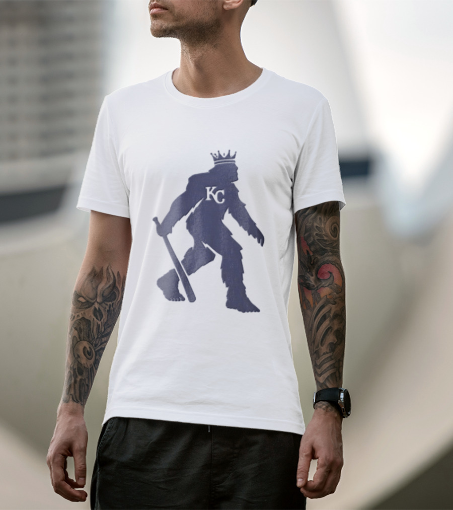 Kansas City Royals Crowned Sasquatch KC Baseball Bat T-Shirt