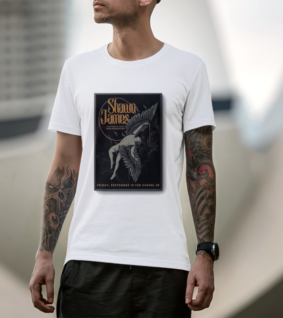 Shawn James San Francisco Concert Special Guest Gravedancer September 18 The Chapel SF T-Shirt