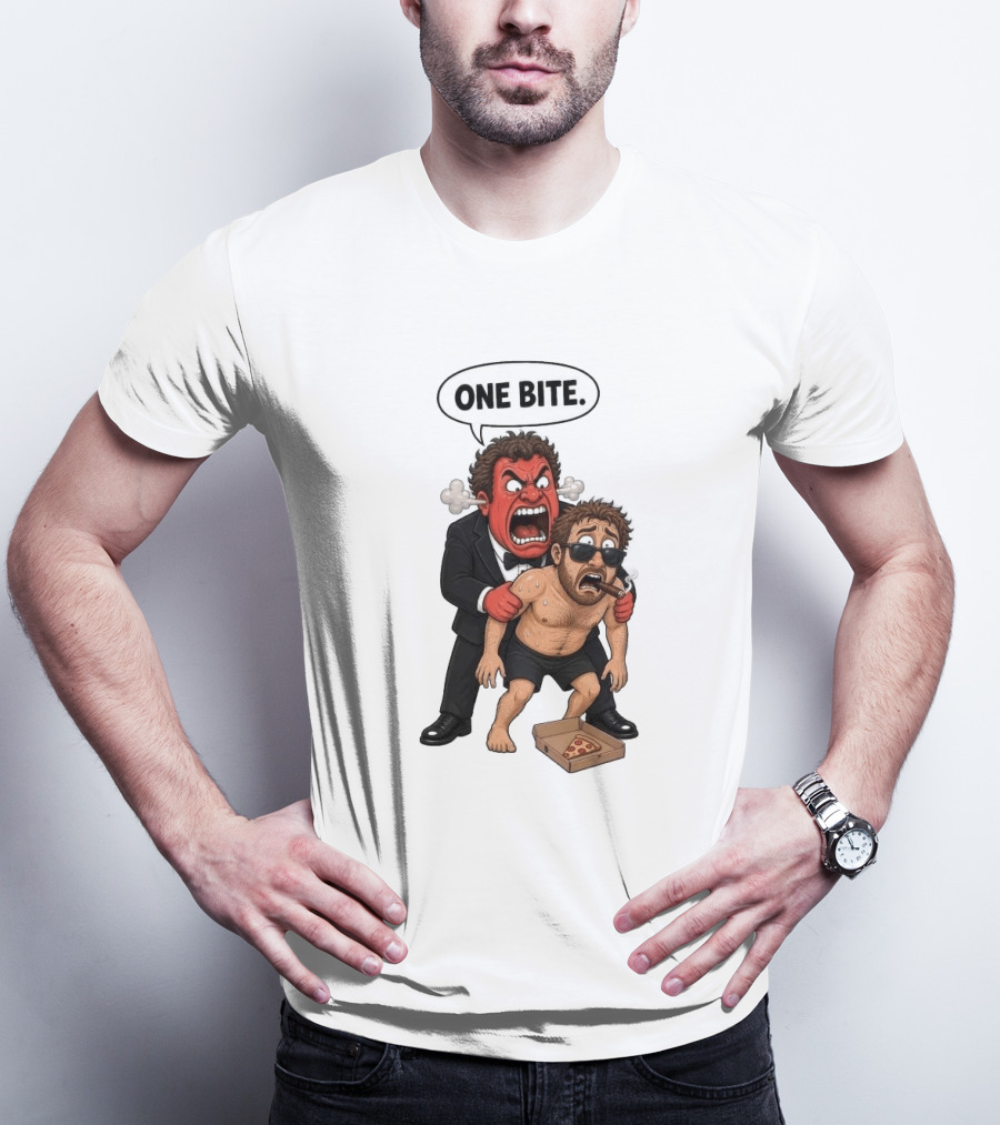 Rico Bo$co One Bite Cartoon Pizza Fan T-Shirt
