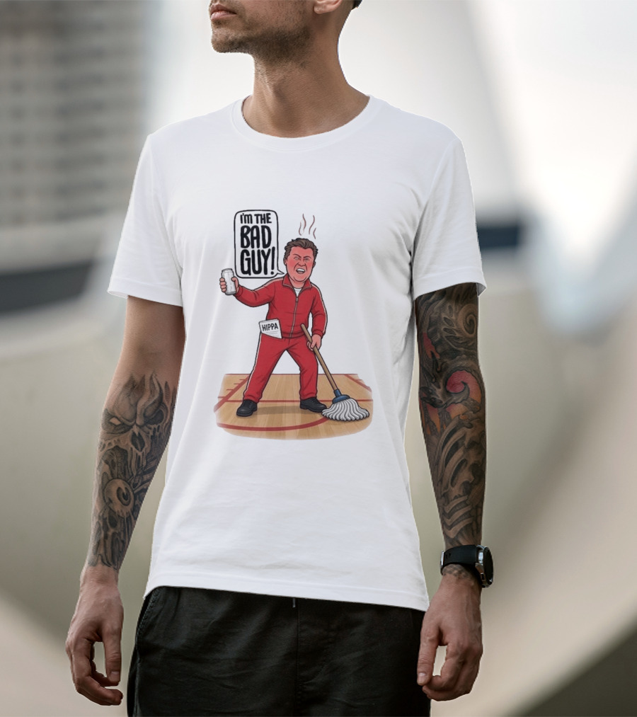 I'm The Bad Guy Rico Bosco Red Tracksuit HIPPA Janitor T-Shirt