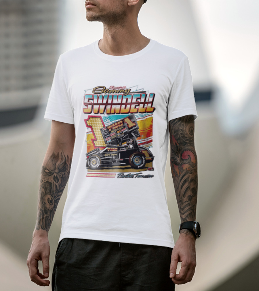 Slammin Sammy Swindell Number 1 Sprint Car Bartlett Tennessee Racing T-Shirt