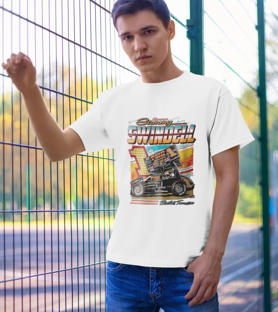 Slammin Sammy Swindell Number 1 Sprint Car Bartlett Tennessee Racing T-Shirt
