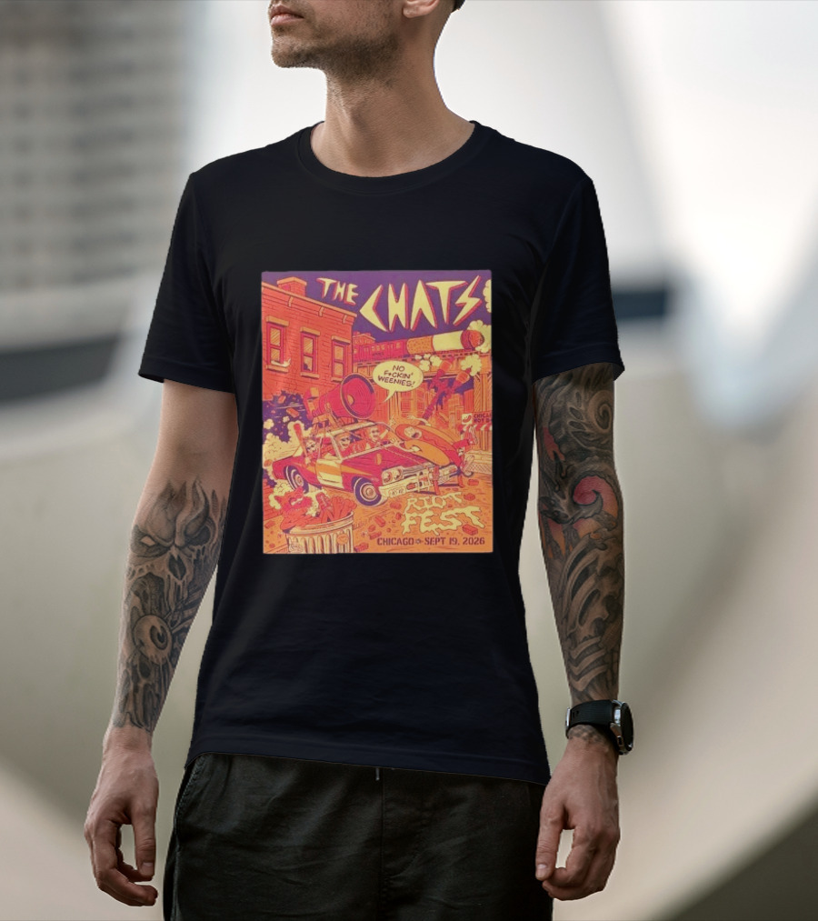 The Chats Riot Fest Chicago September 19 2026 Vintage Comic T-Shirt