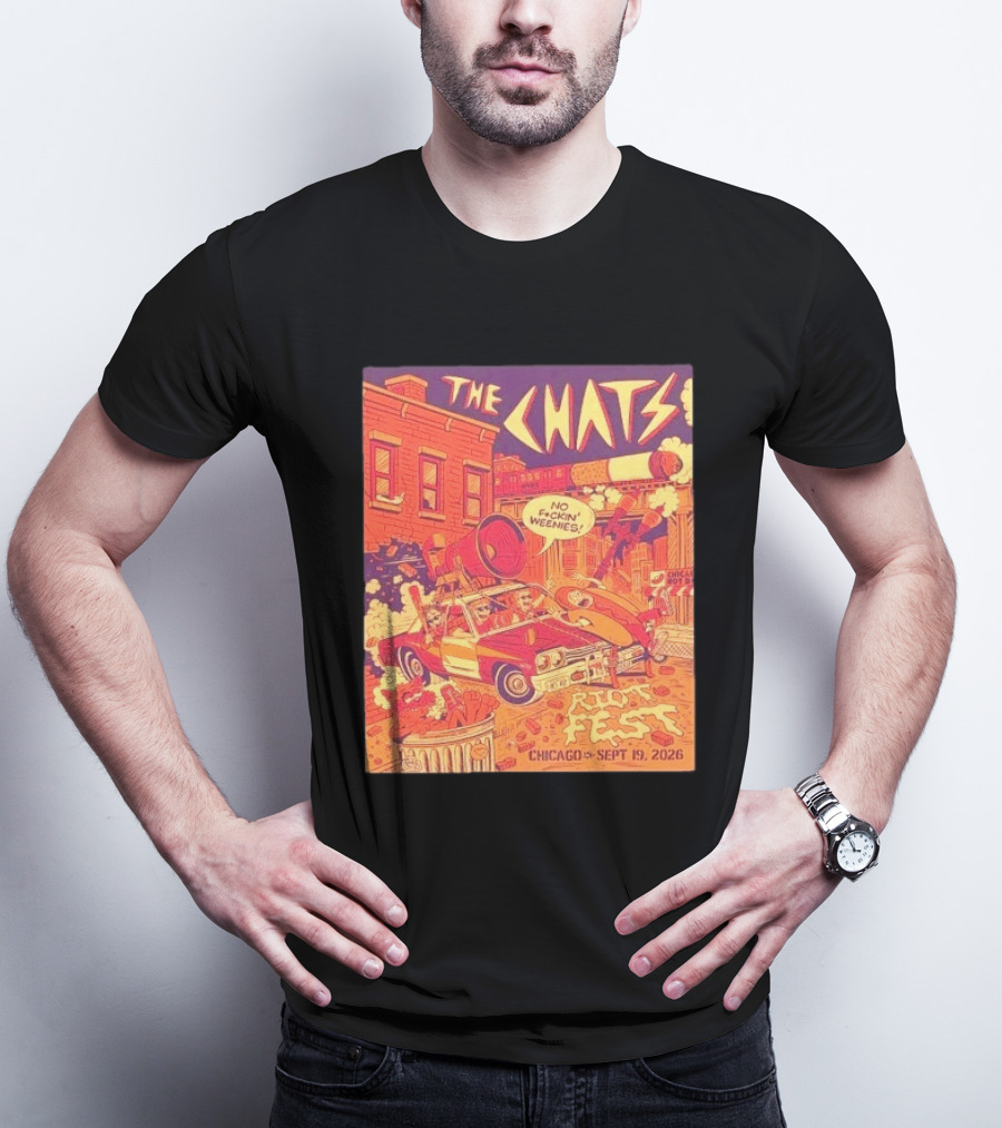 The Chats Riot Fest Chicago September 19 2026 Vintage Comic T-Shirt
