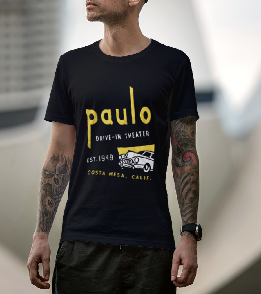 Paulo Drive In Theater Est 1949 Costa Mesa Calif Retro Car T-Shirt
