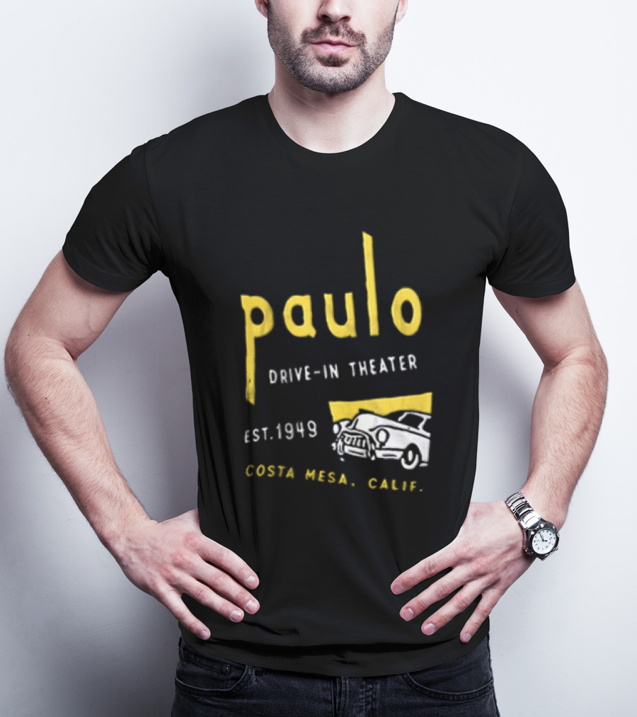 Paulo Drive In Theater Est 1949 Costa Mesa Calif Retro Car T-Shirt