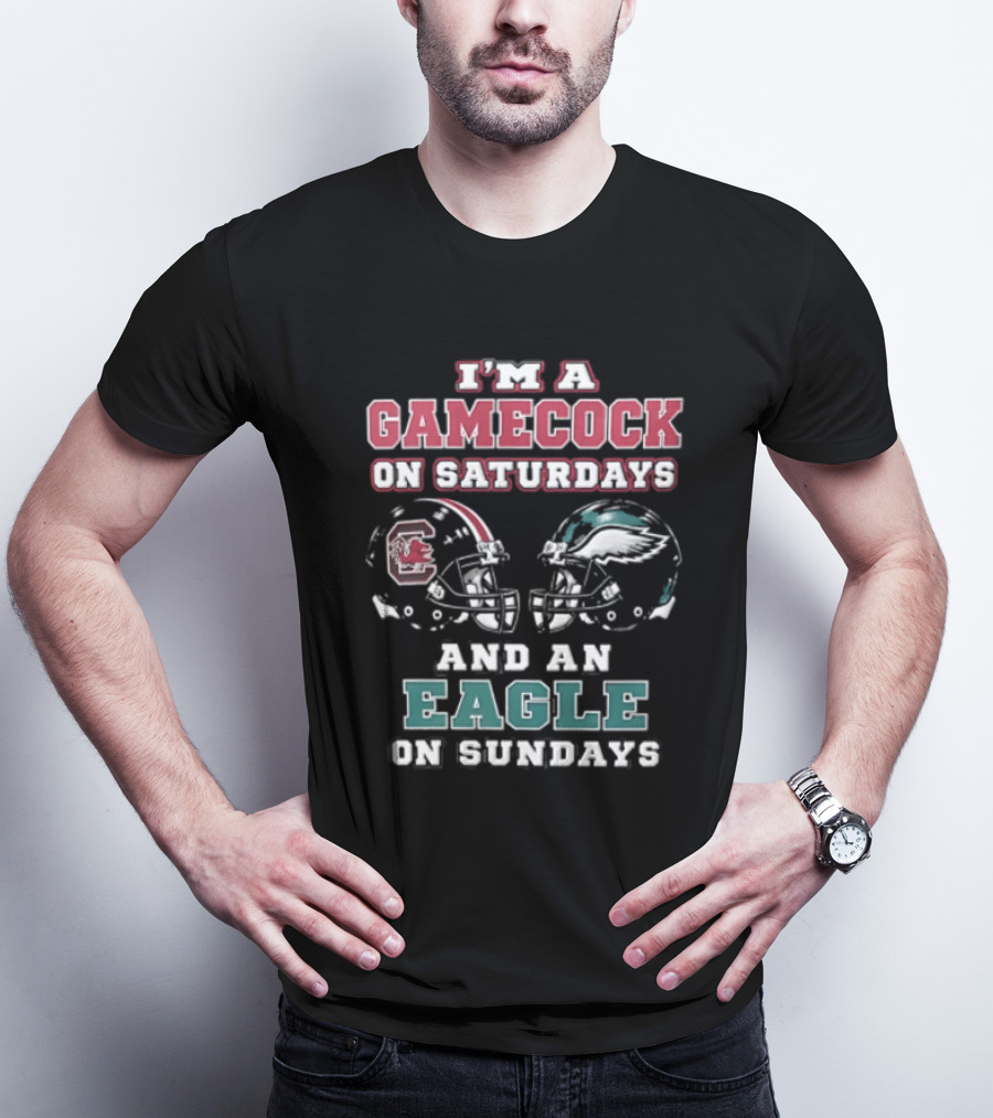 South Carolina Gamecock Saturdays Philadelphia Eagles Sundays Fan T-Shirt