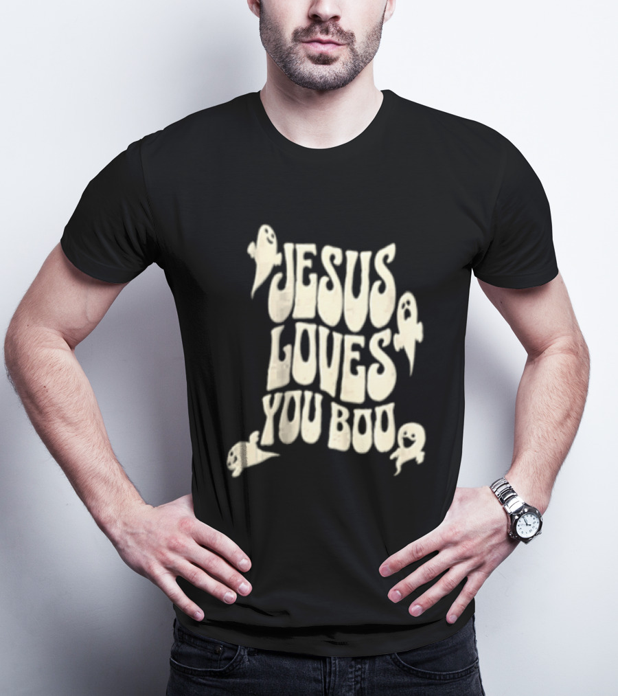 Jesus Loves You Boo Halloween Christian Ghosts T-Shirt