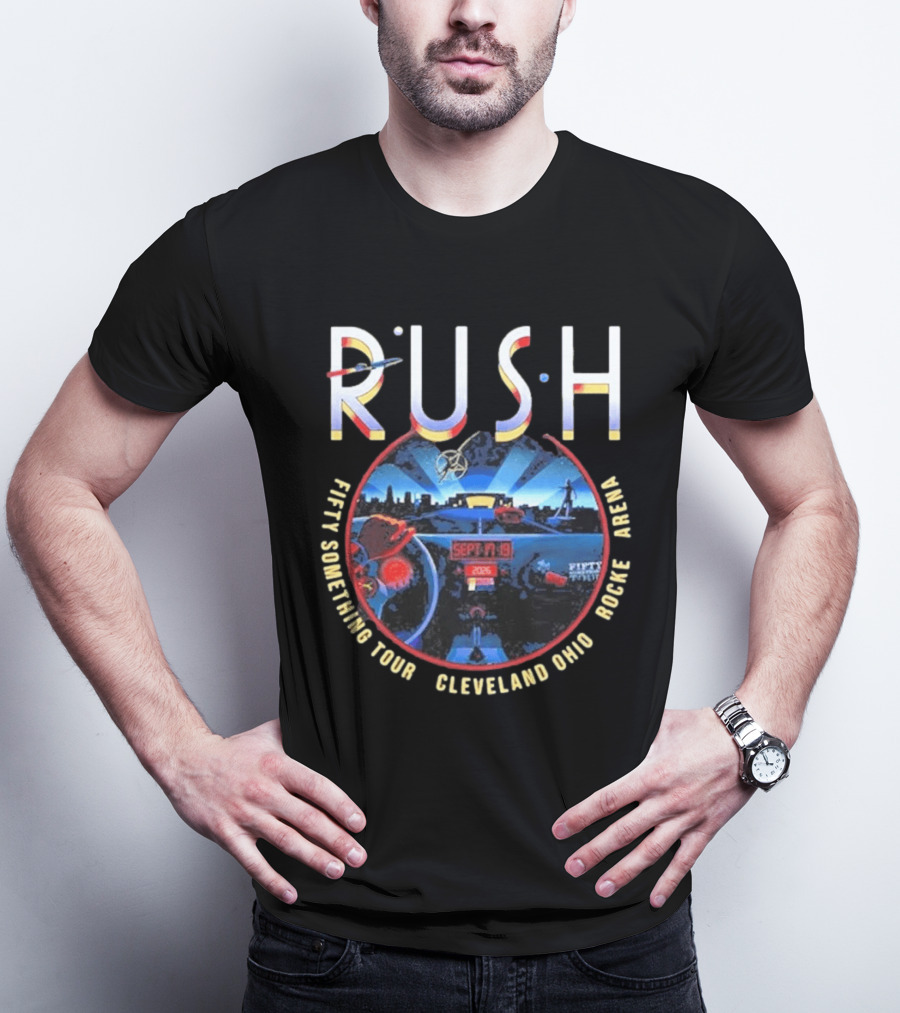 Rush Fifty Something Tour Cleveland Ohio Rocket Arena September 25 2025 T-Shirt
