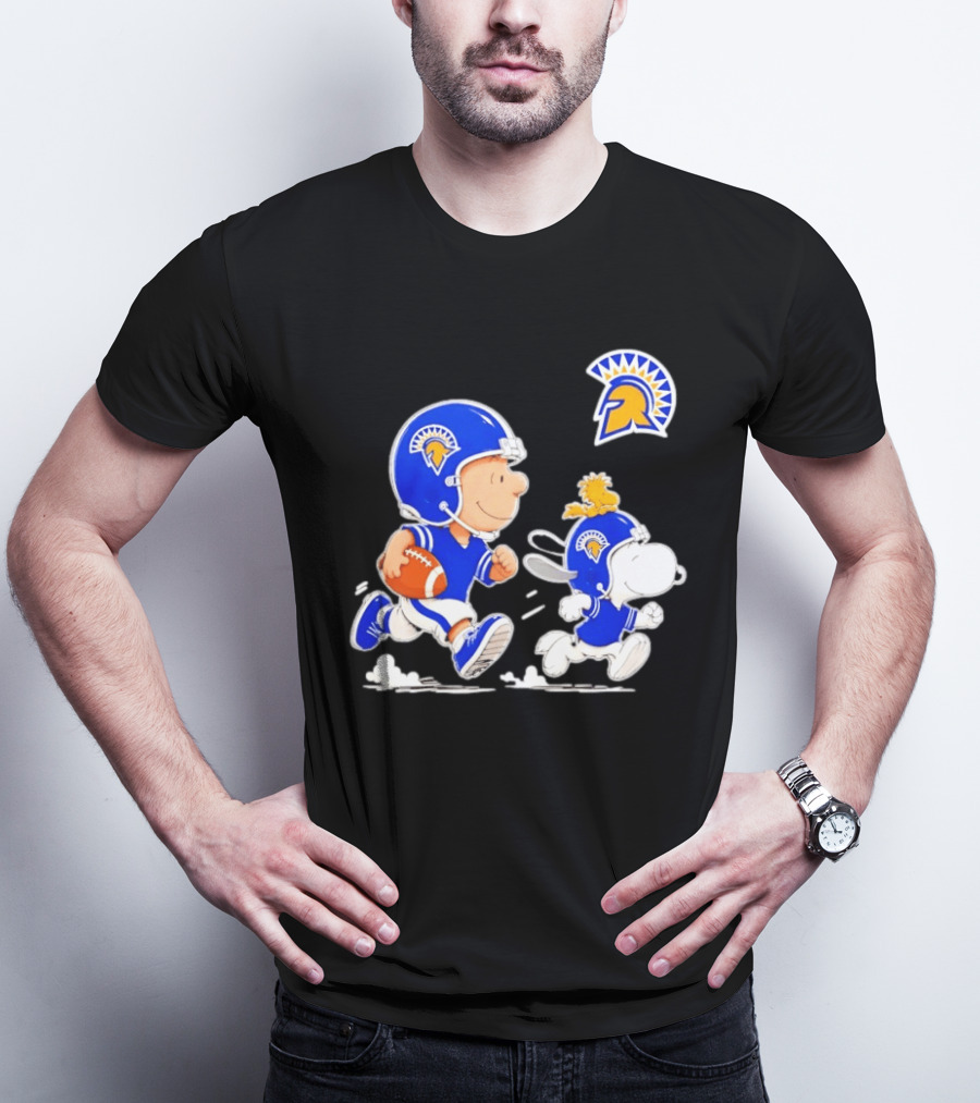 San José State Spartans Charlie Brown Woodstock Snoopy Football NCAA T-Shirt