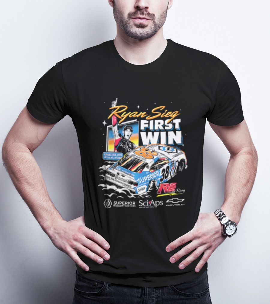 Ryan Sieg First Win August 28th 2026 Daytona Intl Speedway Superior Racing Chevrolet Stock Car Celebrating T-Shirt