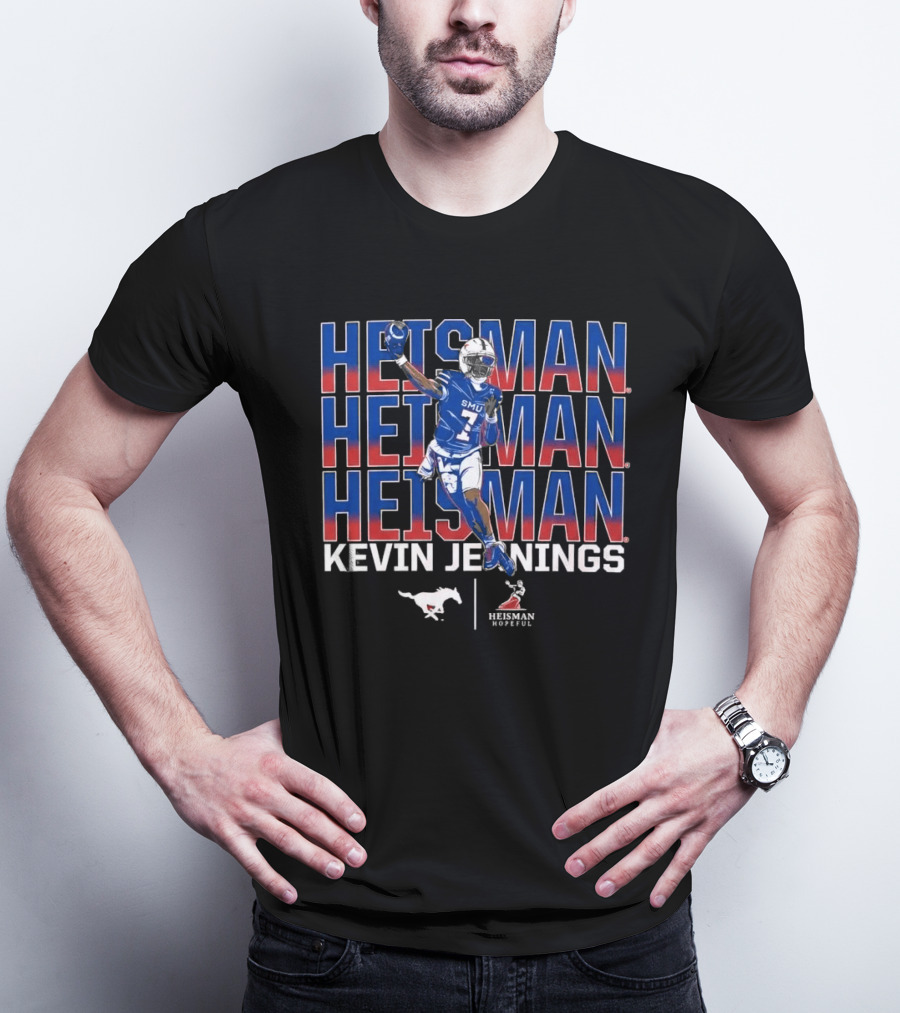 SMU Kevin Jennings Heisman Hopeful Football Pose T-Shirt