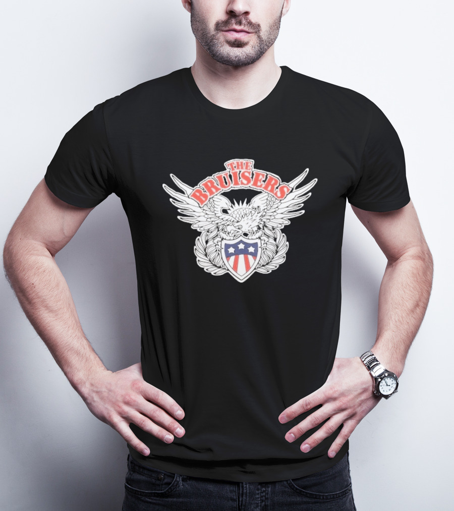 The Bruisers Eagle Red White Blue Shield Winged T-Shirt