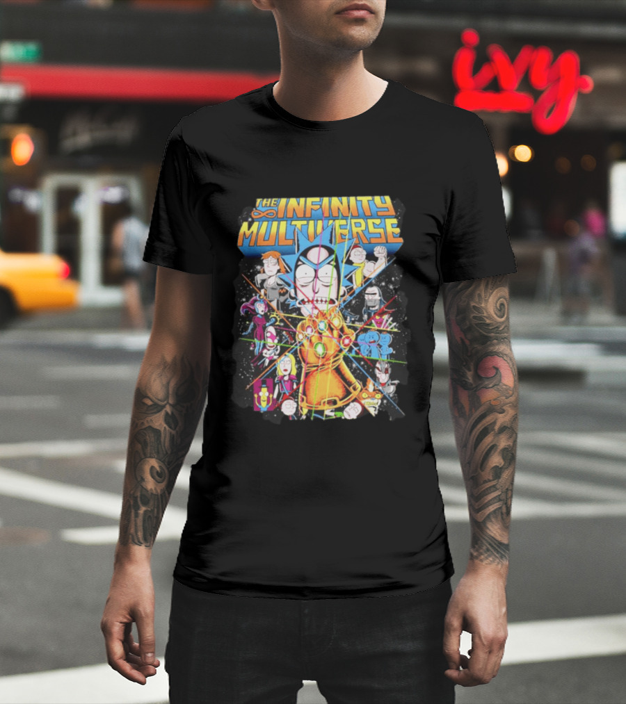 The Infinity Multiverse Crossover Characters Bejeweled Glove T-Shirt