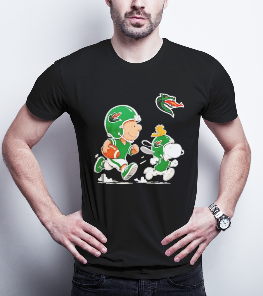 UAB Blazers Charlie Brown Woodstock Snoopy NCAA Football Collaboration T-Shirt