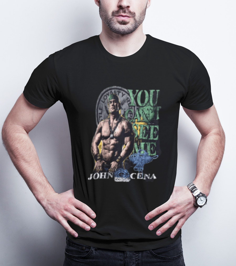 John Cena You Can't See Me Hustle Loyalty Respect Word Life Chain Gang Soldier T-Shirt