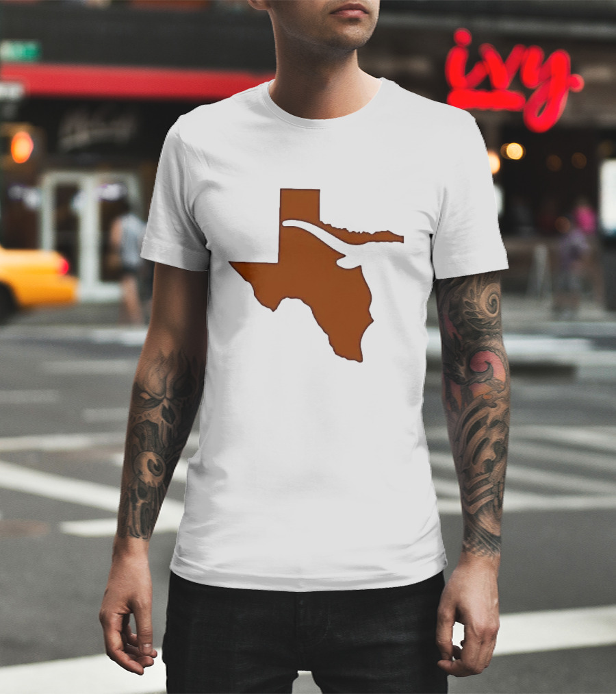 Texas State Longhorn Steer Original Orange T-Shirt