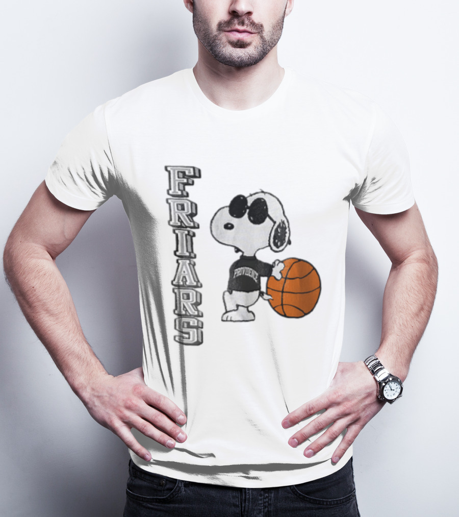 Providence Friars NCAA Snoopy Leaning Basketball Sunglasses T-Shirt
