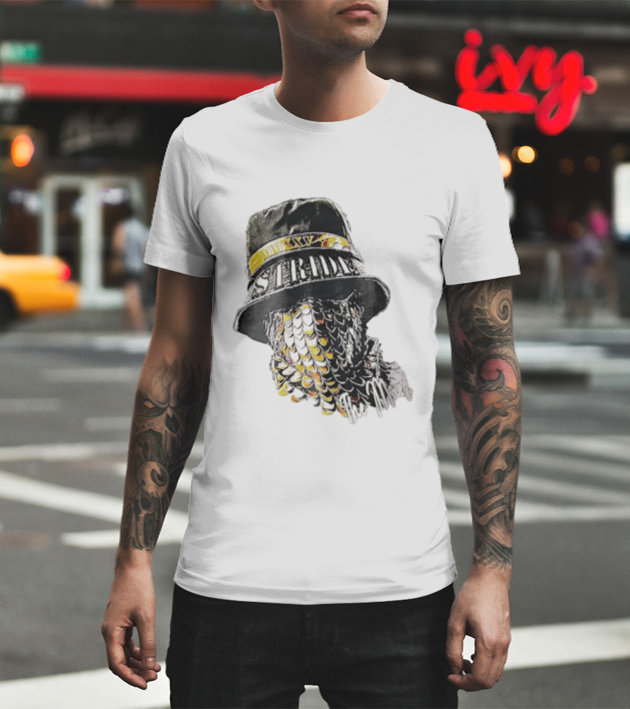 Strides Mmxxv Magpie Bucket Hat Golden Feather Mask T-Shirt