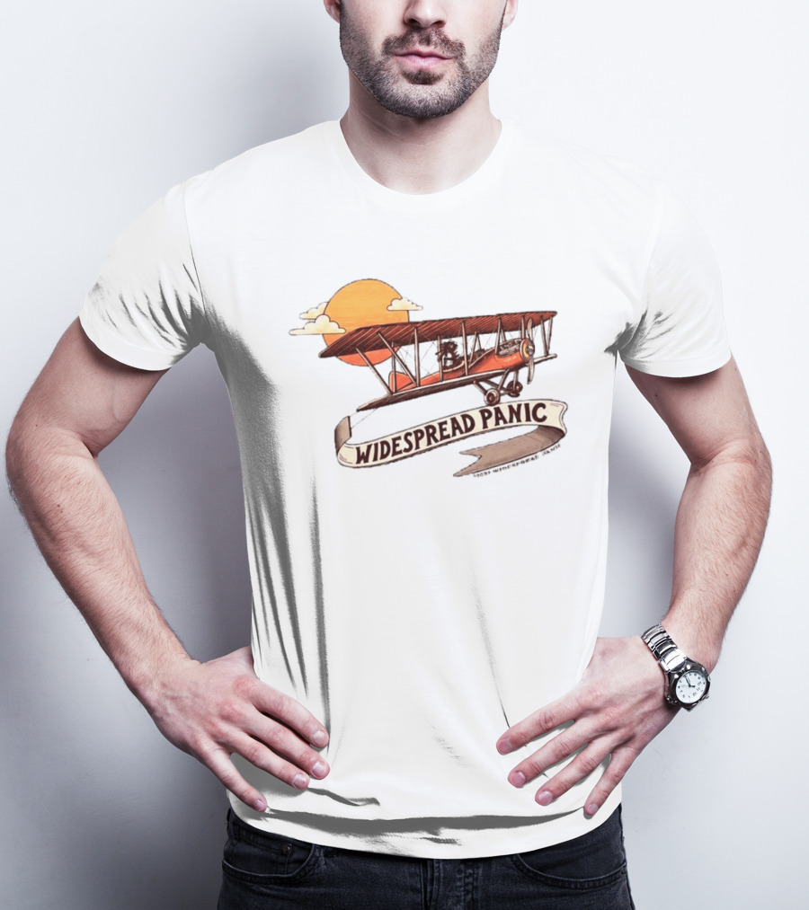 Widespread Panic Biplane Wilmington NC Sunset T-Shirt
