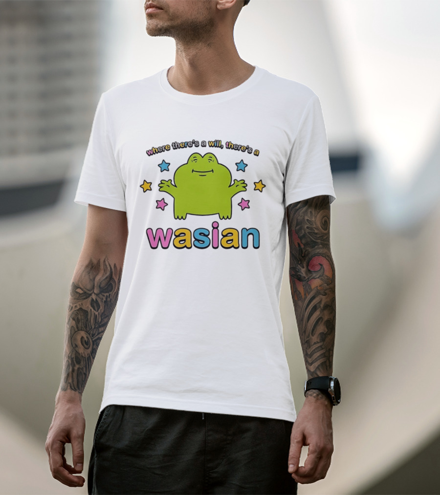 Frog Where There's A Will There's A Wasian Stars T-Shirt