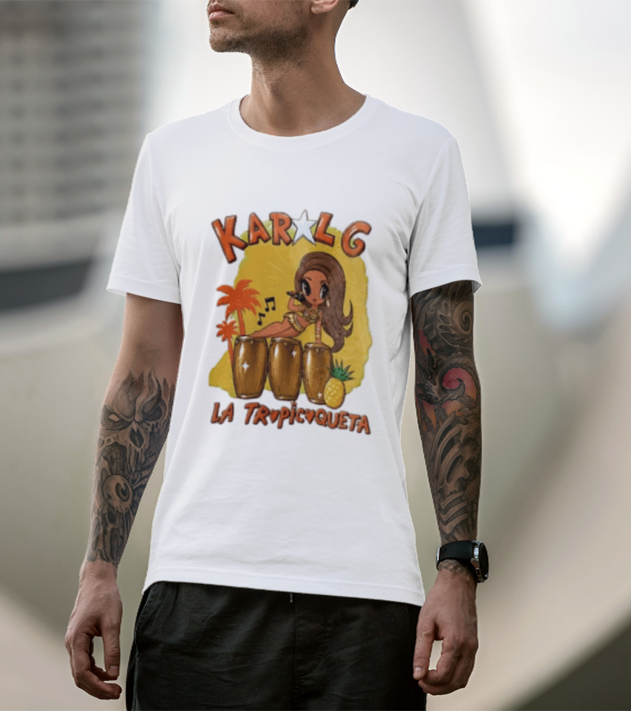 Karol G La Tropicuqueta Tropical Drummer Vibrant Island Vibes T-Shirt