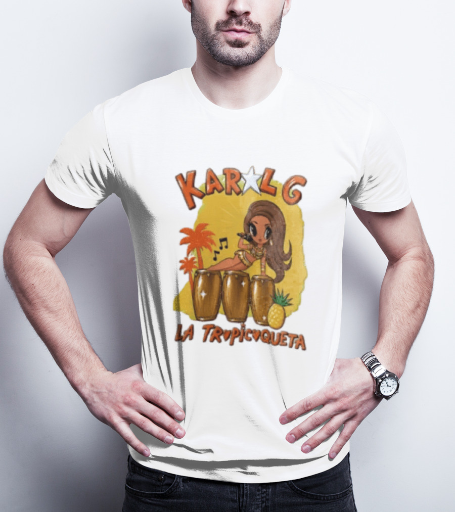 Karol G La Tropicuqueta Tropical Drummer Vibrant Island Vibes T-Shirt