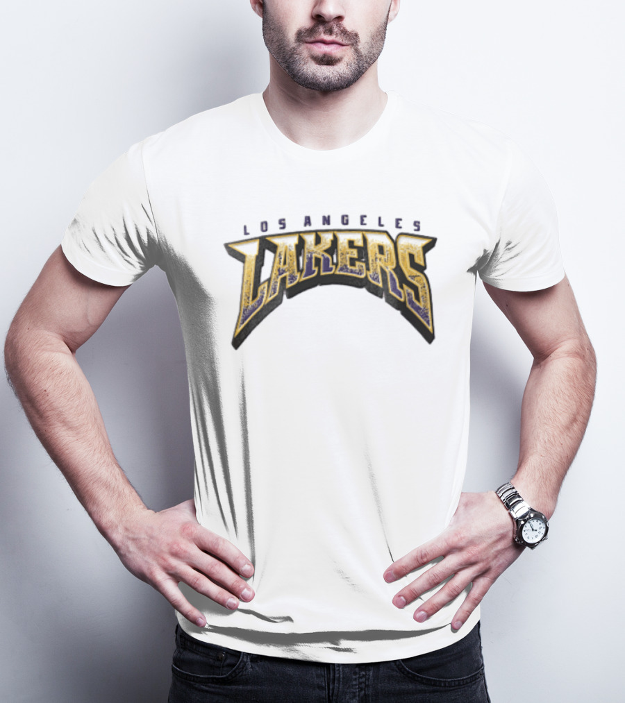 Los Angeles Lakers NBA Distressed Arched Block T-Shirt