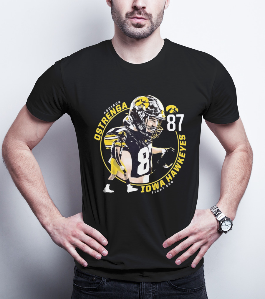 Ostrenga 87 Iowa Hawkeyes Tight End T-Shirt
