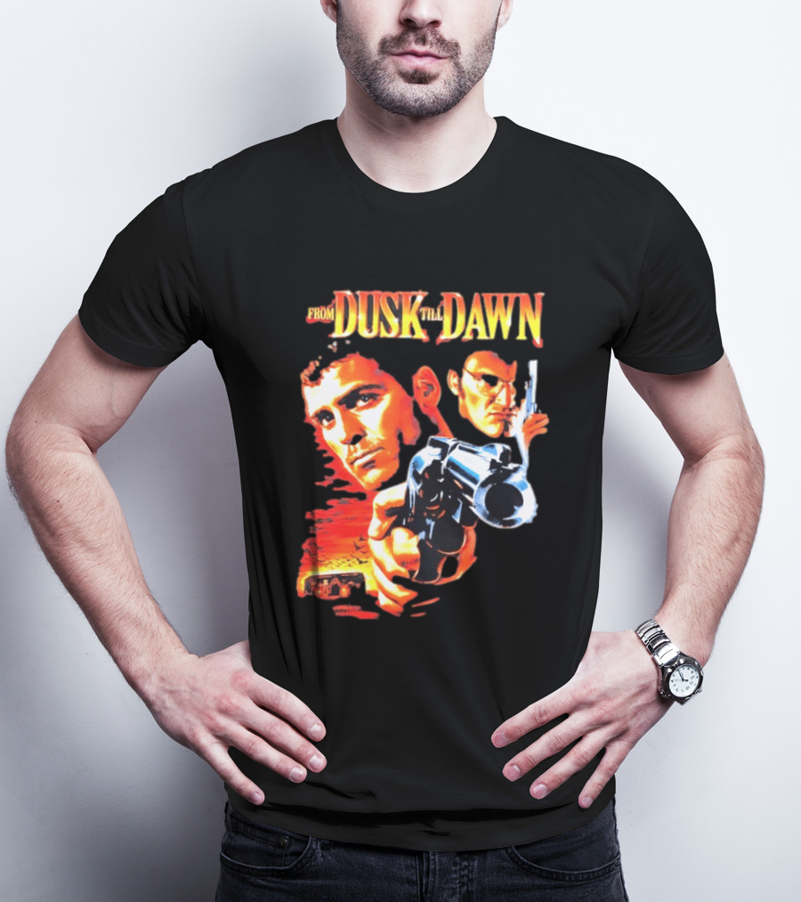 From Dusk Till Dawn Movie Artwork With Two Armed Characters T-Shirt